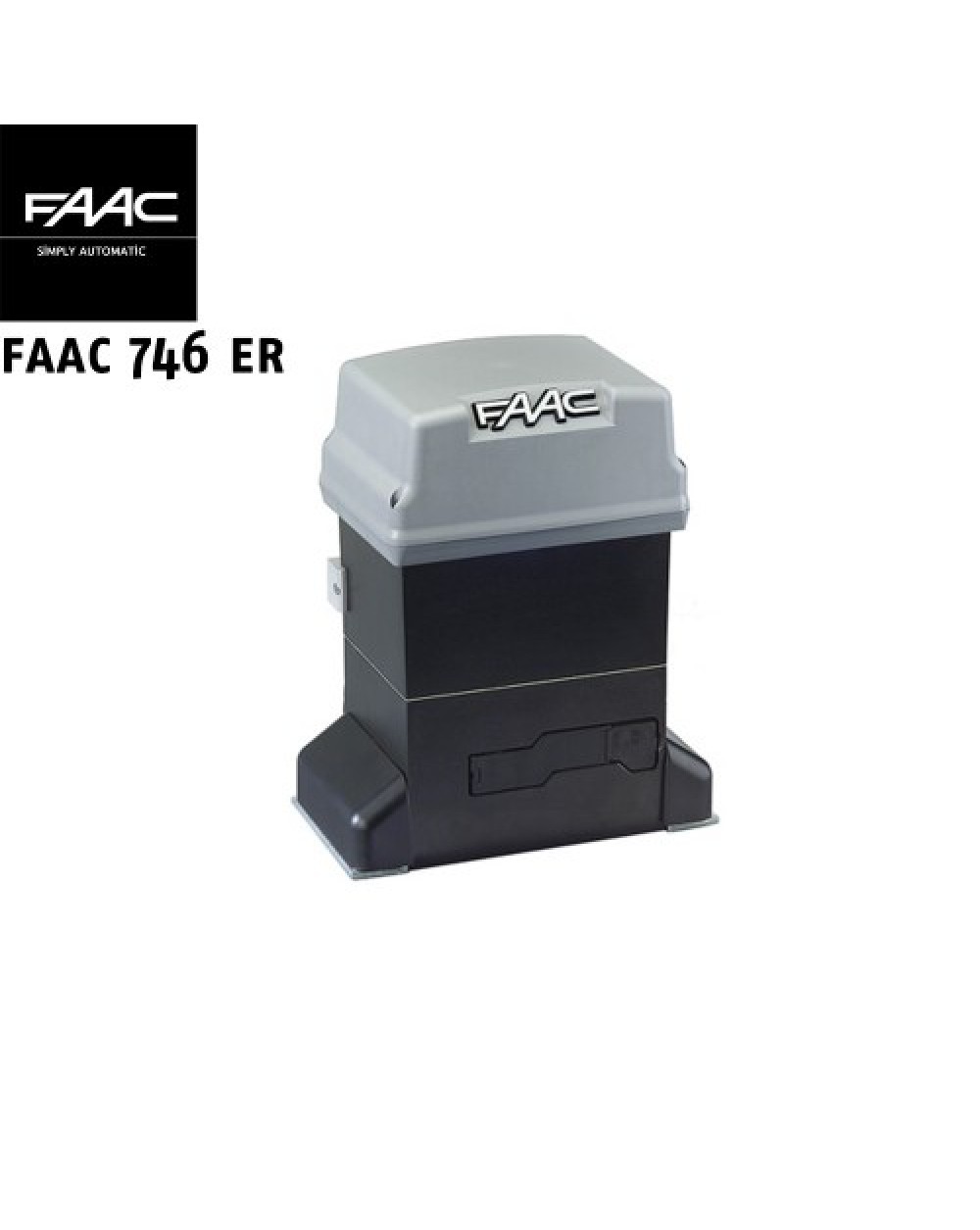 FAAC 746 ER (600 kg) YANA KAYAR BAHÇE KAPI MOTORU-Aksesuarsız Tek Motor